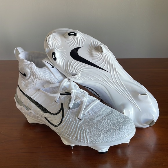 Nike | Shoes | Nike Mens Alpha Huarache Nxt White Metal Baseball Cleats ...